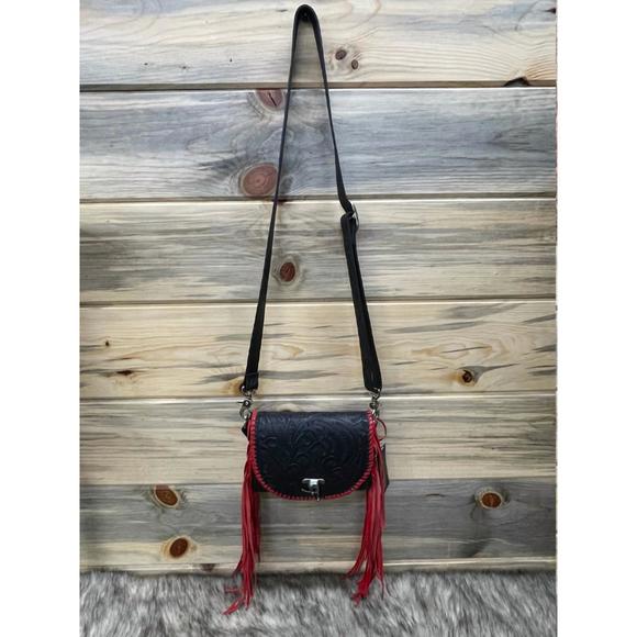 JUAN ANTONIO | Bags | New Juan Antonio Fringe Crossbody Purse In Black ...